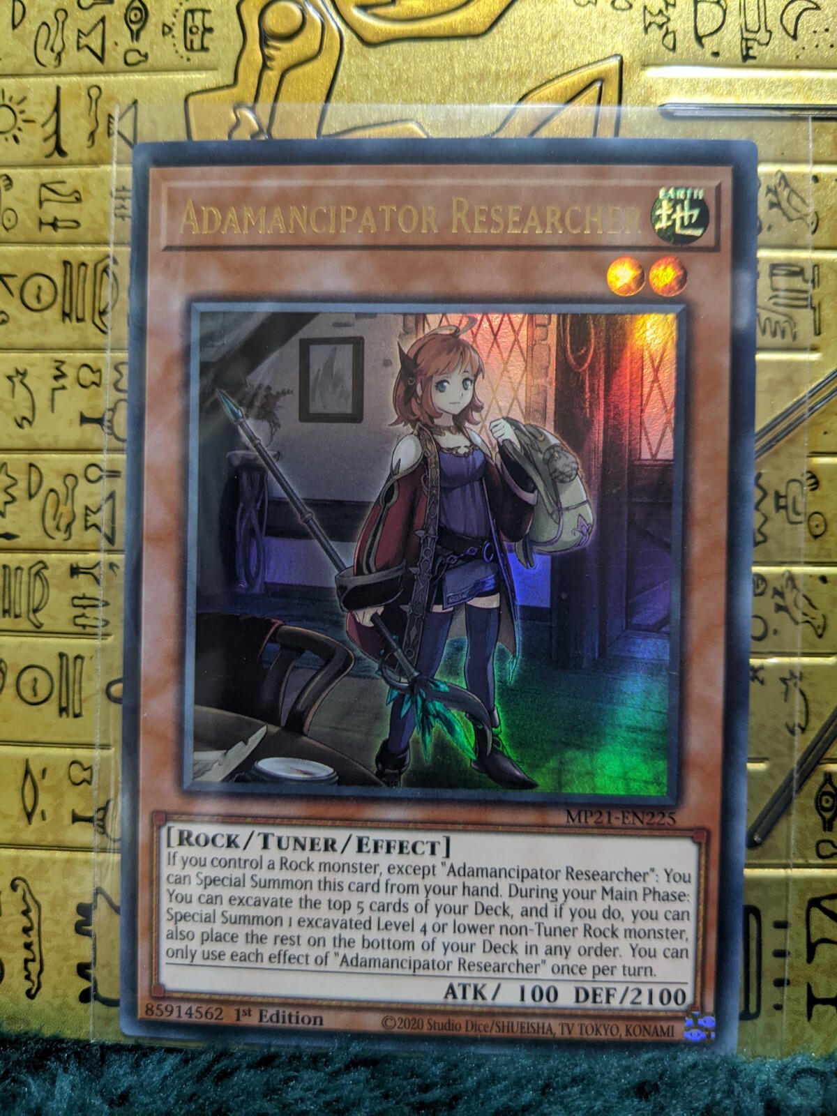 Yugioh | Adamancipator Researcher MP21-EN225 ULTRA RARE 1st Edition NM ...