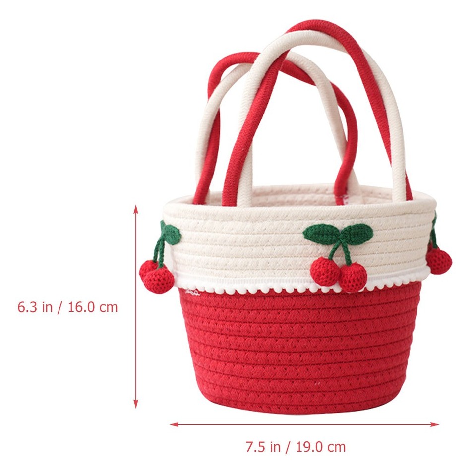 Cotton Rope Woven Storage Bag Multi-Functional Cotton Thread Handbag ...
