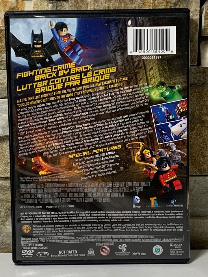 LEGO Batman The Movie DVD DC Super Heroes Unite Animated Widescreen Not ...