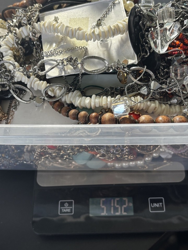 5 LB LOT of Jewelry Vintage Modern Wearable with Broken Pieces Seed ...