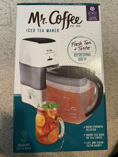Mr. Coffee Fresh Iced Tea Maker 3 Quart Brew Adjustable Strength-Brand ...