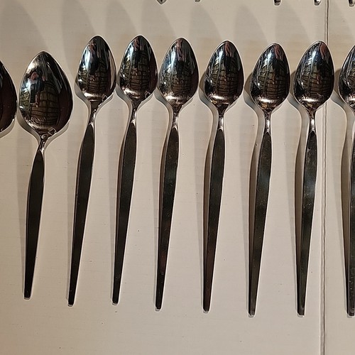 Vintage ONEIDA COMMUNITY SATINIQUE Stainless Flatware OLDER Pattern Lot ...