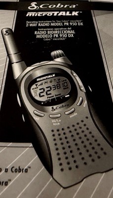Cobra MicroTALK Walkie Talkies 2-Way Radio PR950DX Long Range Mic. | eBay