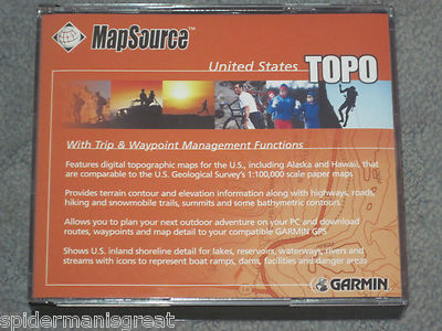 Garmin MapSource US Topo CDs Version 3 includes Trip & waypoint ...