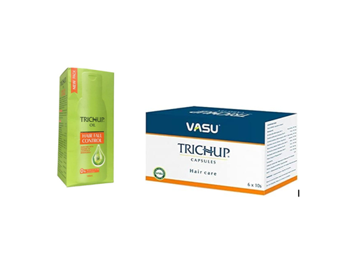 Trichup Oil Healthy Long Strong Hair Care & 60 Ayurveda Hair Nutrition ...