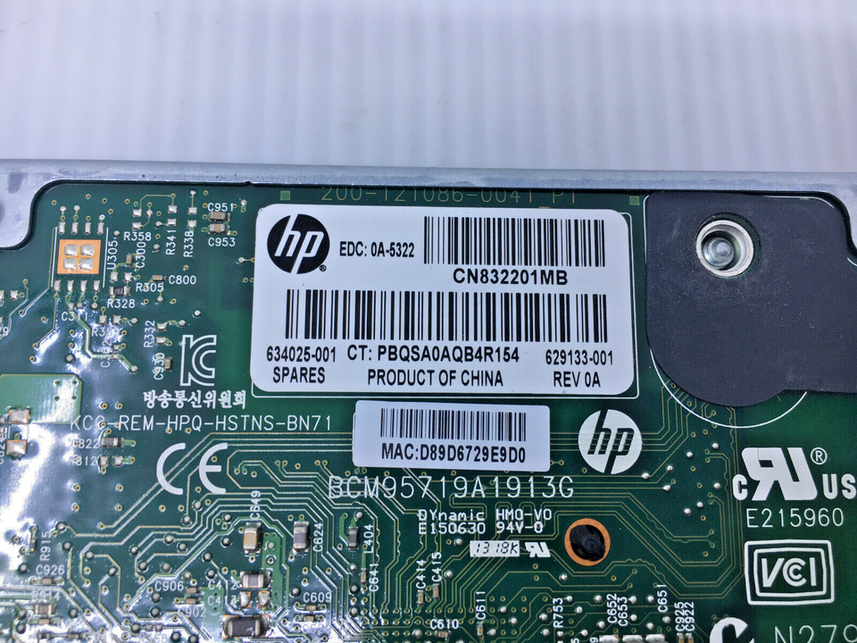 HP Ethernet 1Gb 4-Port 331FLR Adapter 629133-002 629133-001 634025-001 ...