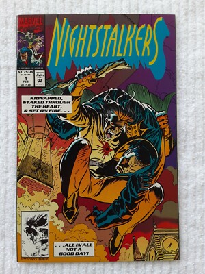 Nightstalkers #4 (Marvel, 2/93) 9.2 NM- (starring BLADE, the Vampire ...