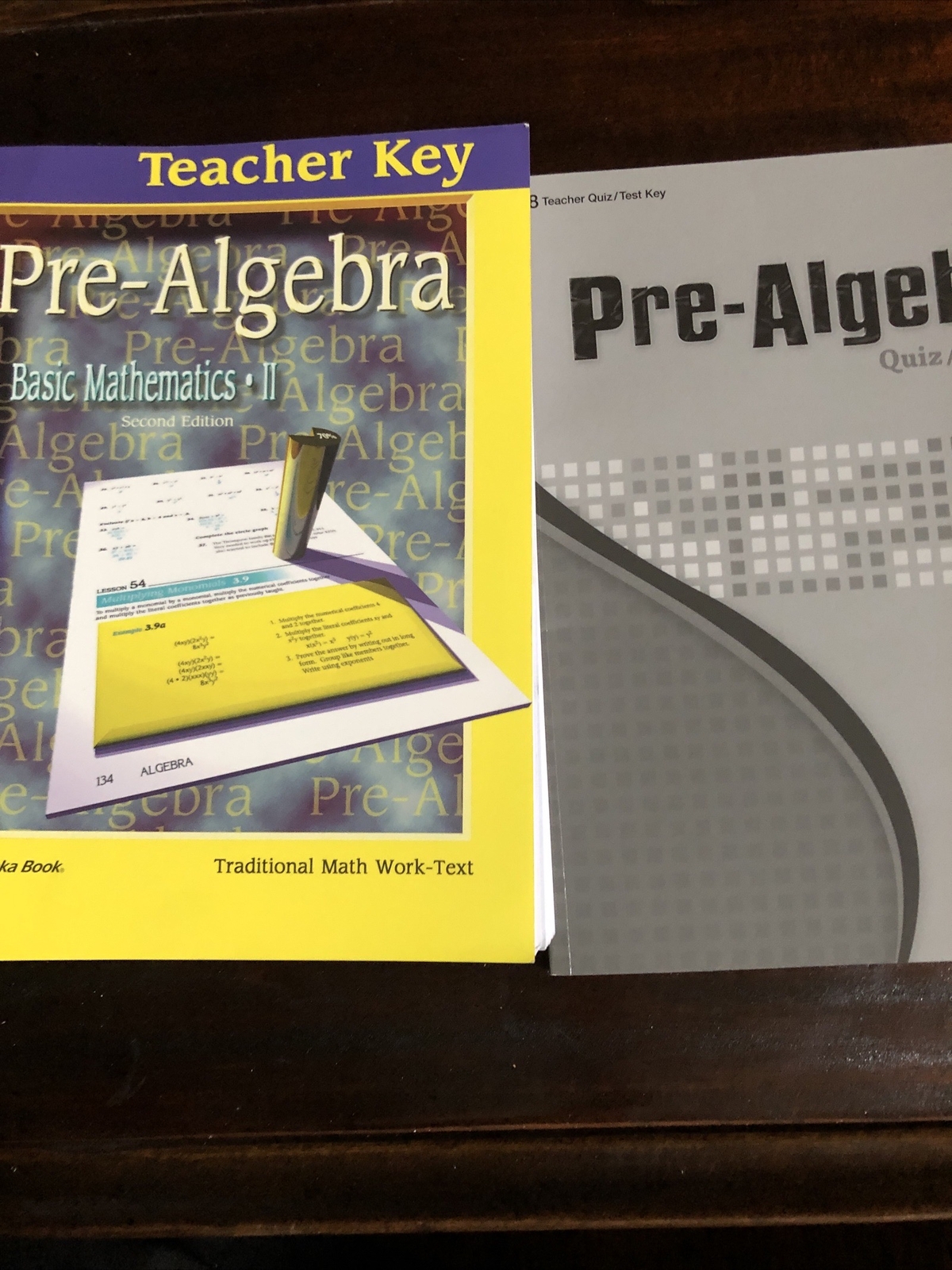 abeka 8th grade Pre Algebra Teacher Keys Set Of 2 | eBay