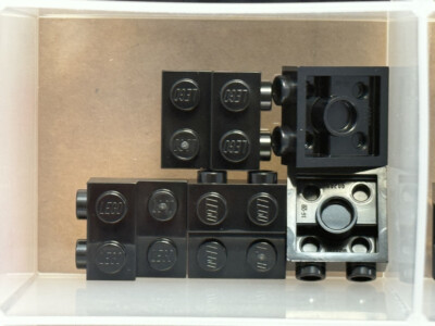 LEGO Parts - Black Plate 2 x 2 x 2/3 with 2 Studs on Side - No 99206 ...