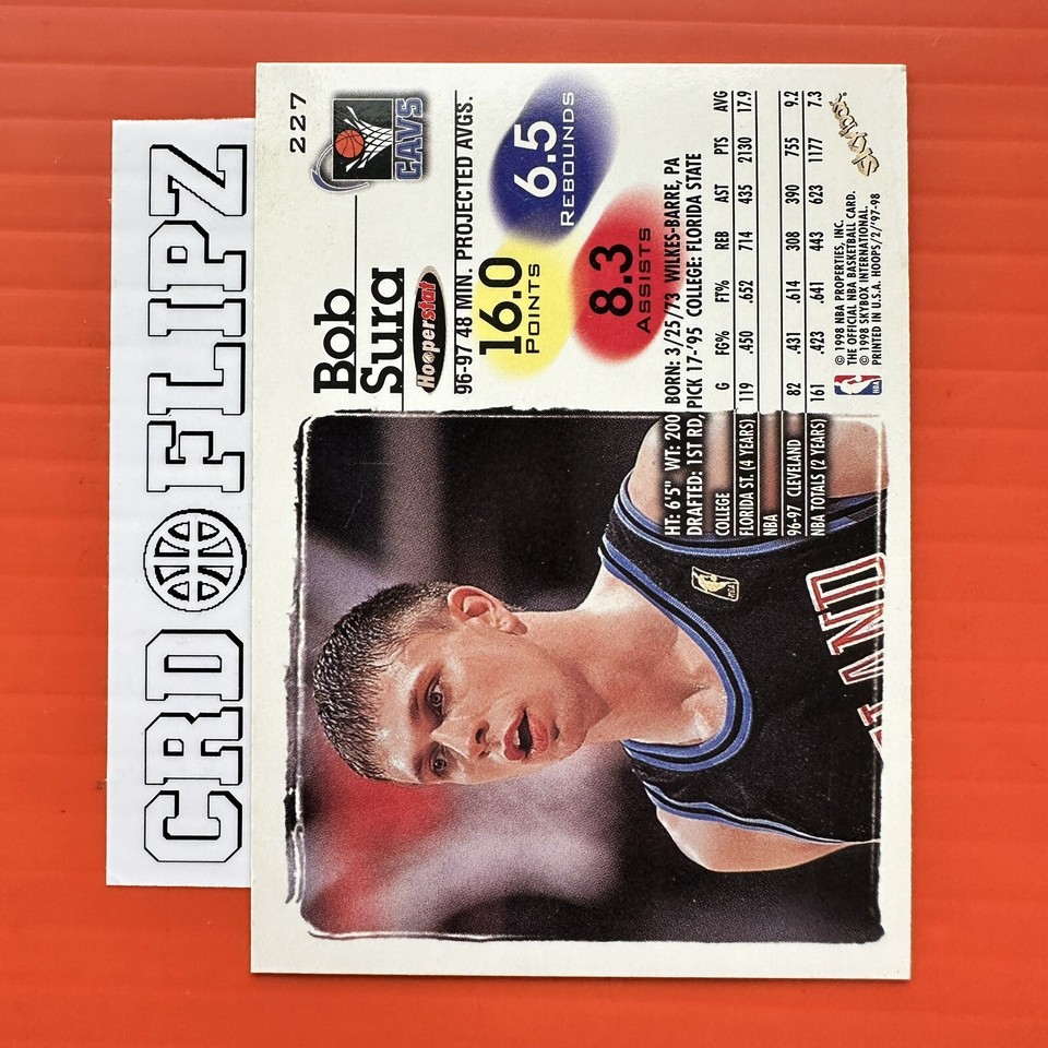 1997-98 Hoops Bob Sura #227 | eBay