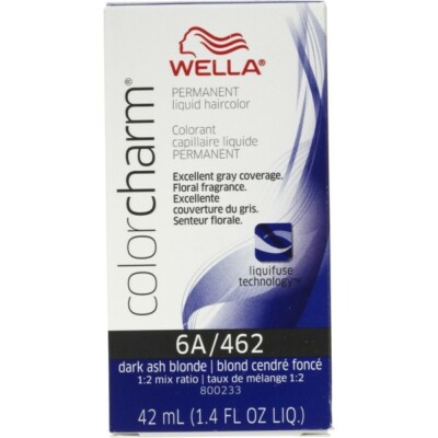 Wella Color Charm Permanent Liquid Hair Color 6A/462 Dark Smokey Ash ...
