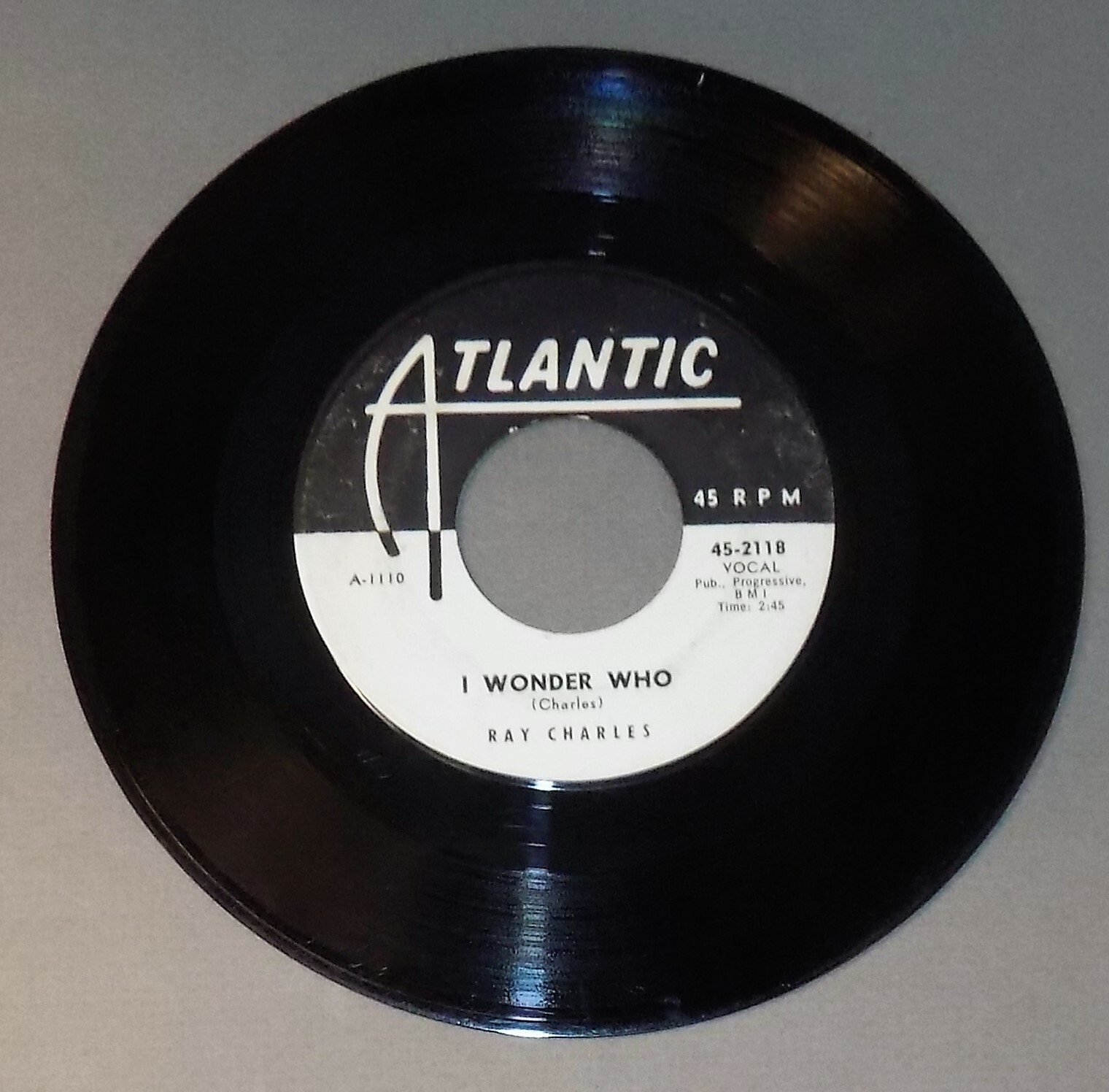 RAY CHARLES - Hard Times/I Wonder Who 1961 Atlantic 2114 r&b soul HTF ...