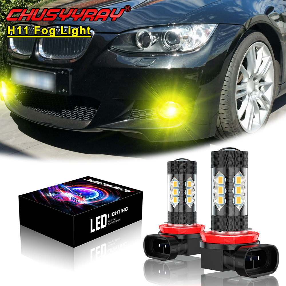 For BMW E90 325 328 335i Golden Yellow H11 H8 LED Fog Light Bulbs | eBay
