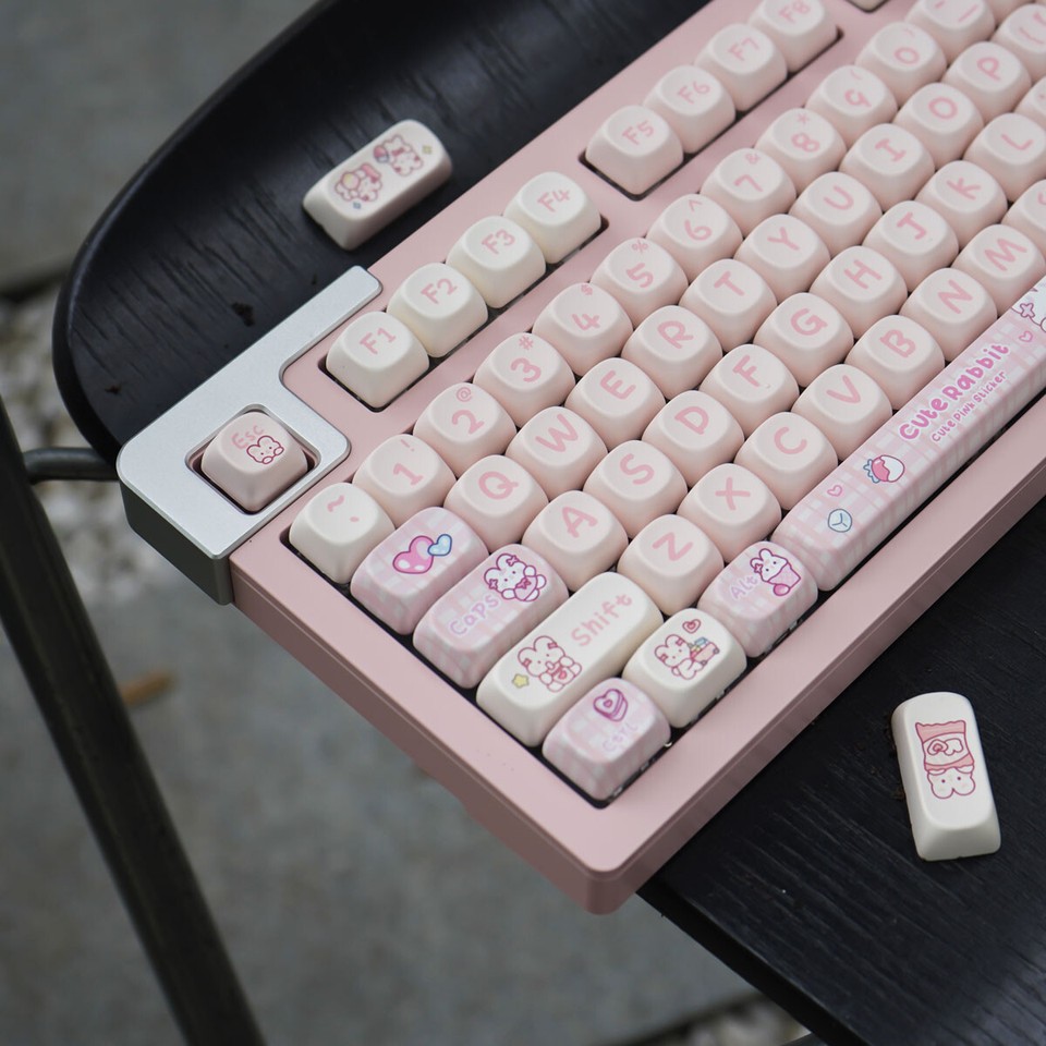 MOA Snack Bunny 148 Keys Mechanical Keyboard Keycaps Cute Girls PBT ...