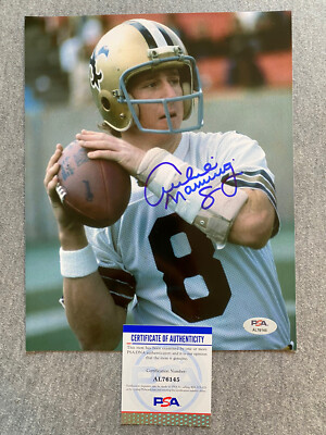 NEW ORLEANS SAINTS- ARCHIE MANNING AUTOGRAPH 8x10 ACTION PHOTO PSA/DNA ...