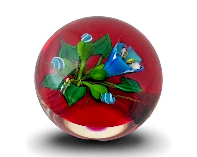Ken Rosenfeld Paperweight "Morning Glory" Signed KR98 | eBay