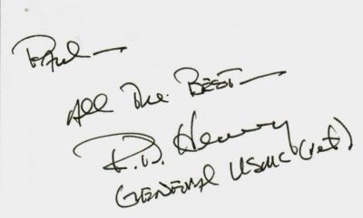 RARE! “USMC Assistant Commandant" General Richard Hearney Hand Signed ...