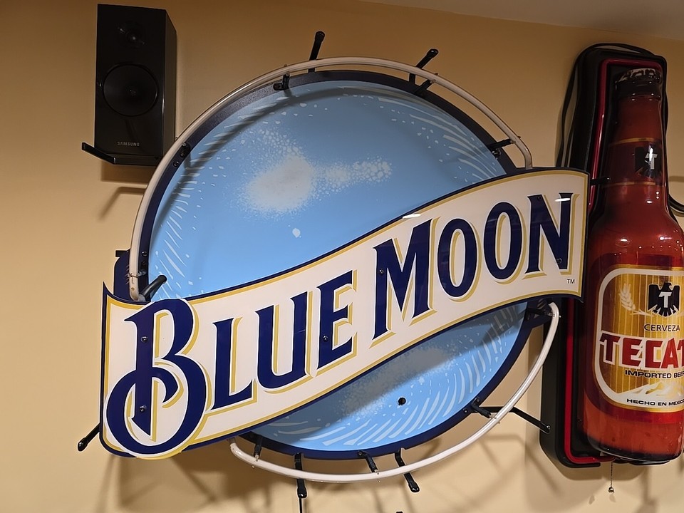 Blue moon neon beer sign | eBay