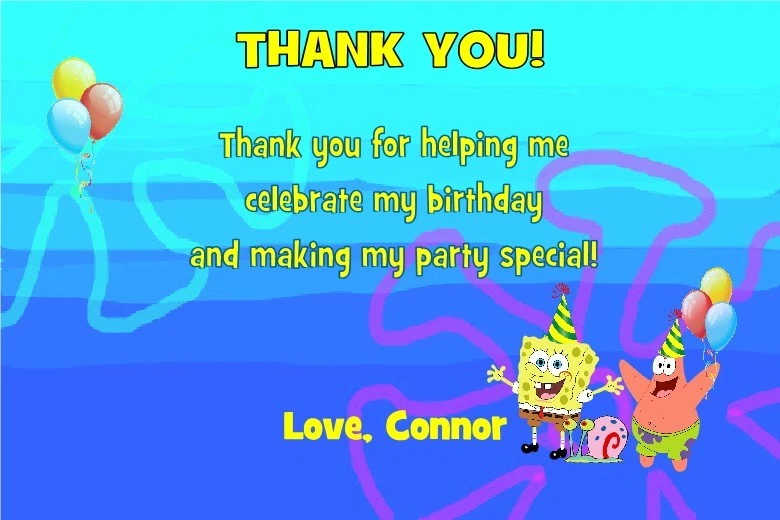 Spongebob Birthday Cards Printable