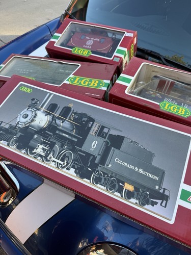 LGB 2019s Locomotive with Colorado & Southern Mogul Tender, G Scale + 3 ...