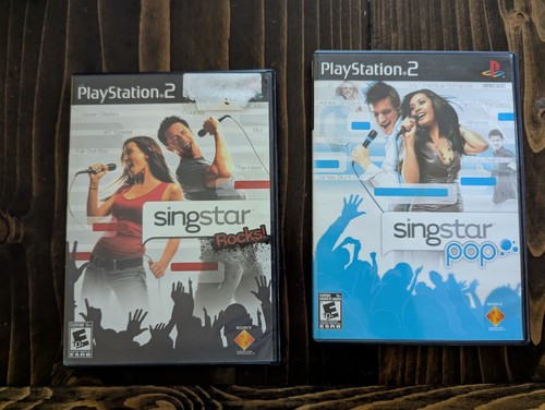 2 Singstar Video Game Bundle PS2 PlayStation 2 Singstar Rocks & Pop ...
