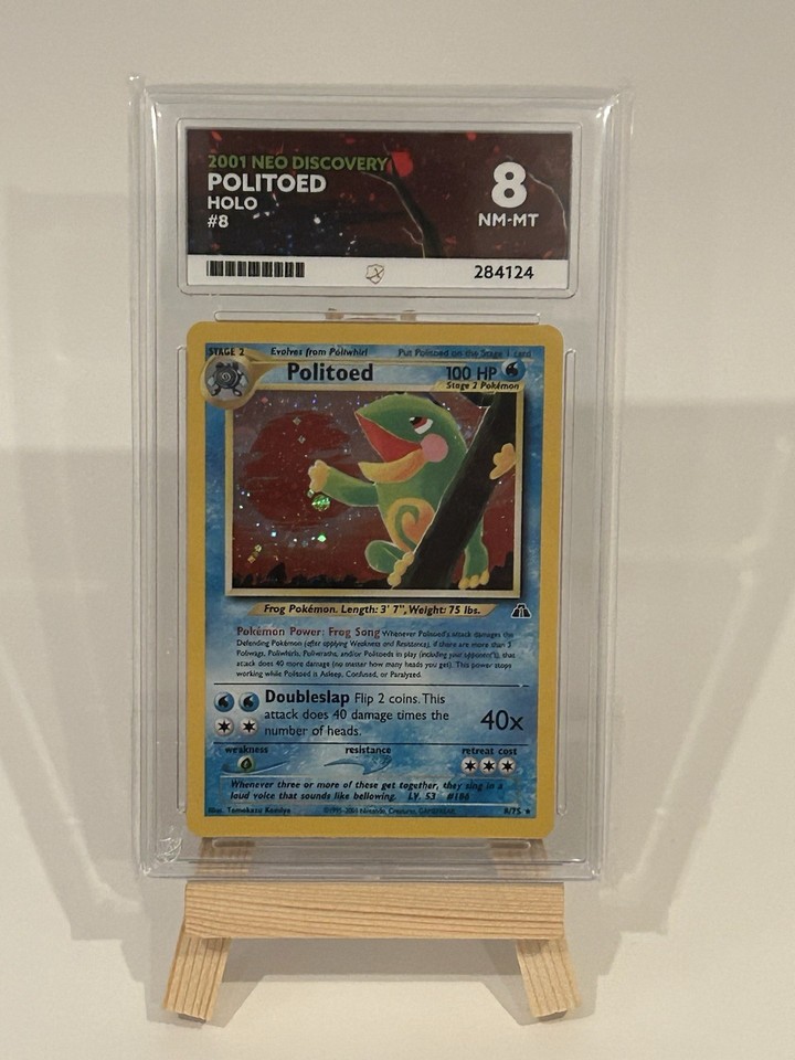 ACE 8 NM-MT Politoed - 8/75 - Holo - Neo Discovery Unlimited Graded ...