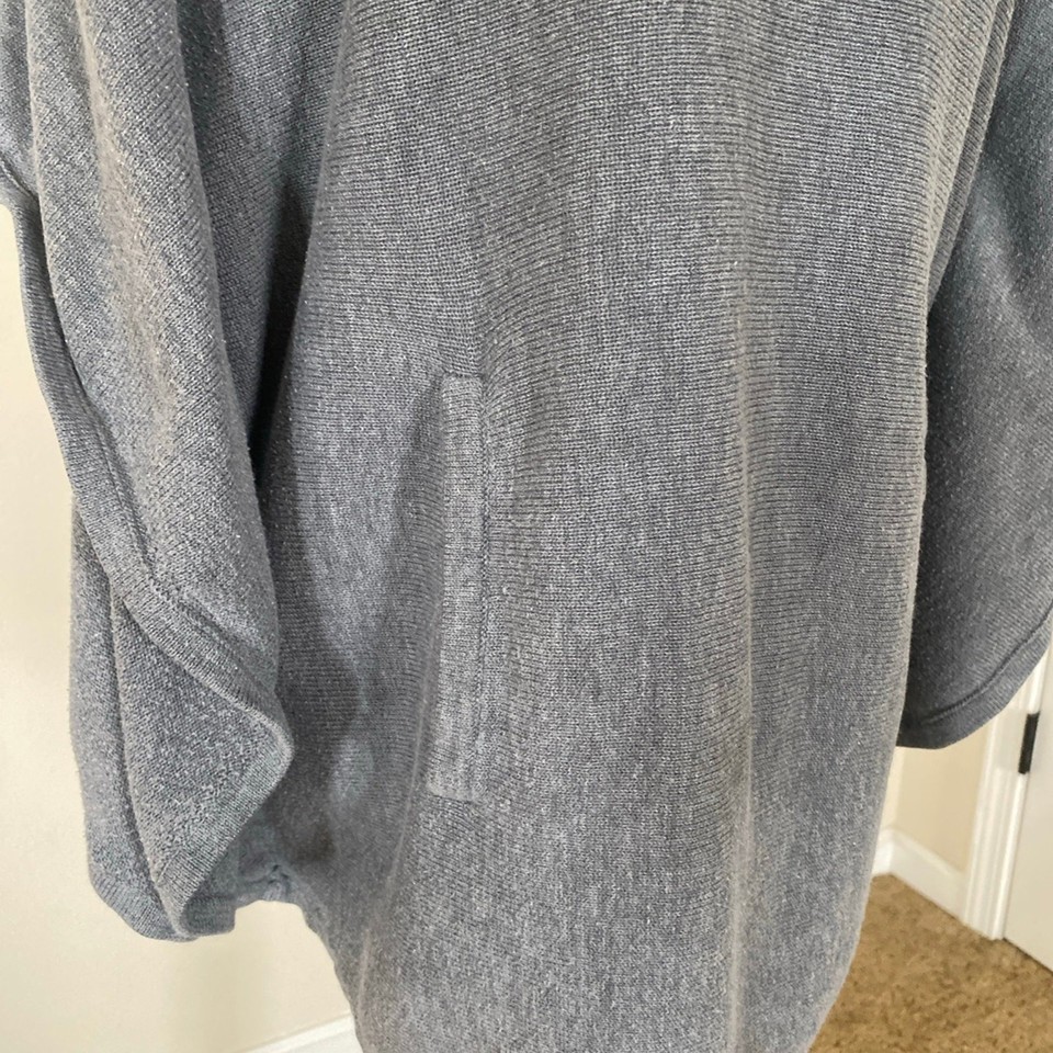 Gray cowl neck sweater with butterfly sleeves | eBay