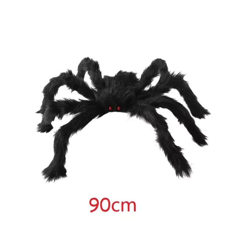 50-150cm Black Scary Giant Spider Halloween Decoration Props Haunted ...