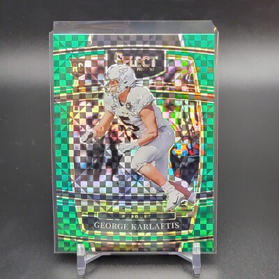 2022 Select Draft GEORGE KARLAFTIS #25 CONCOURSE GREEN SQUARES PRIZM SP ...