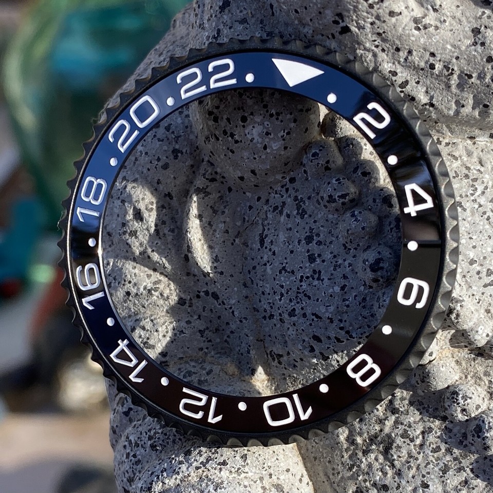 Black Sub Style Bezel + GMT Ceramic Insert [for Seiko SKX SRPD] ~ US ...