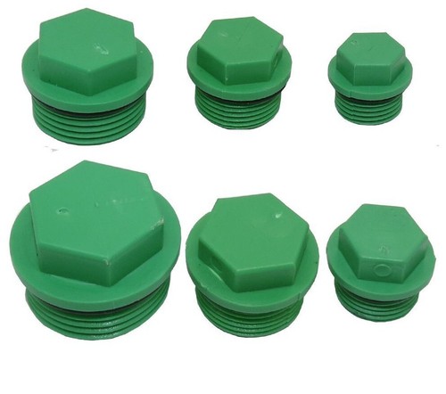 Male Threaded End Cap Plug Pipe Fittings BSP Water Tubing Stopper G1/2 ...