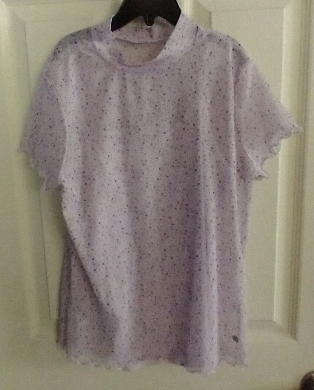 Justice Girls Size Large 14 Sheer Lavender Floral Top With lavender ...