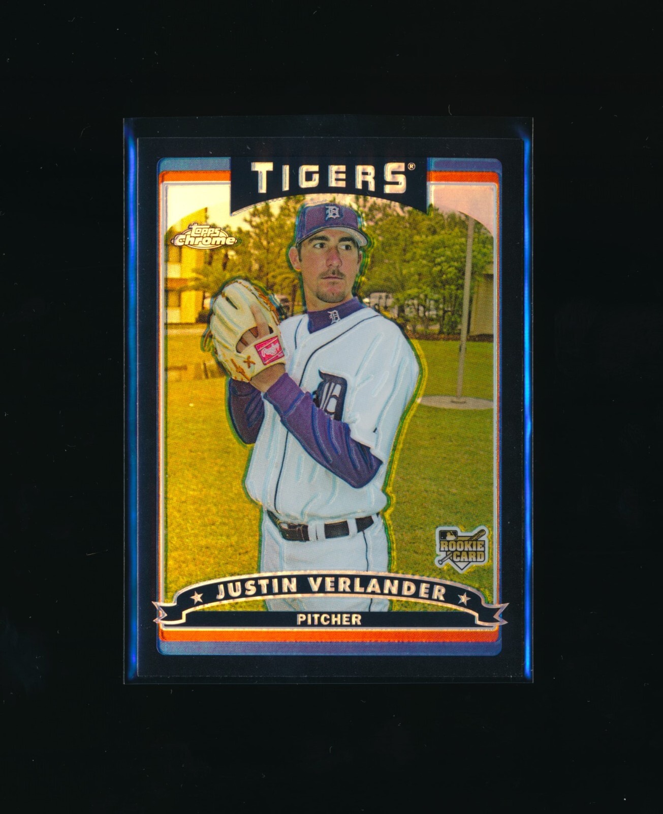 2006 Topps Chrome #309, Justin Verlander SP Black Refractor RC /549 ...