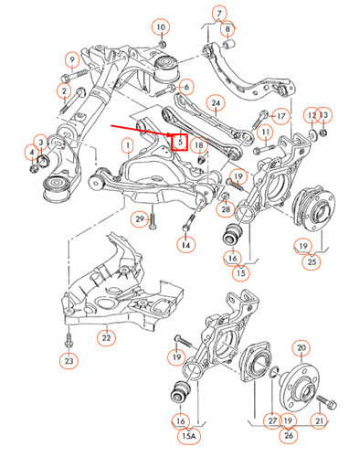 NEW AUDI A6 C6 REAR TRACK ROD 4F0501529E OEM NO IMPORT DUTIES TO 🇺🇸 | eBay