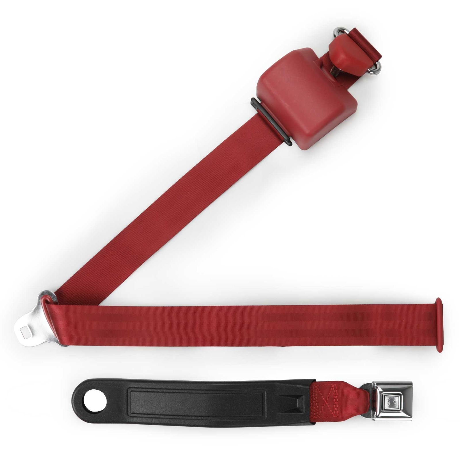 RetroBelt Dark Red Push Button Shoulder Belt - Bucket Seat | eBay