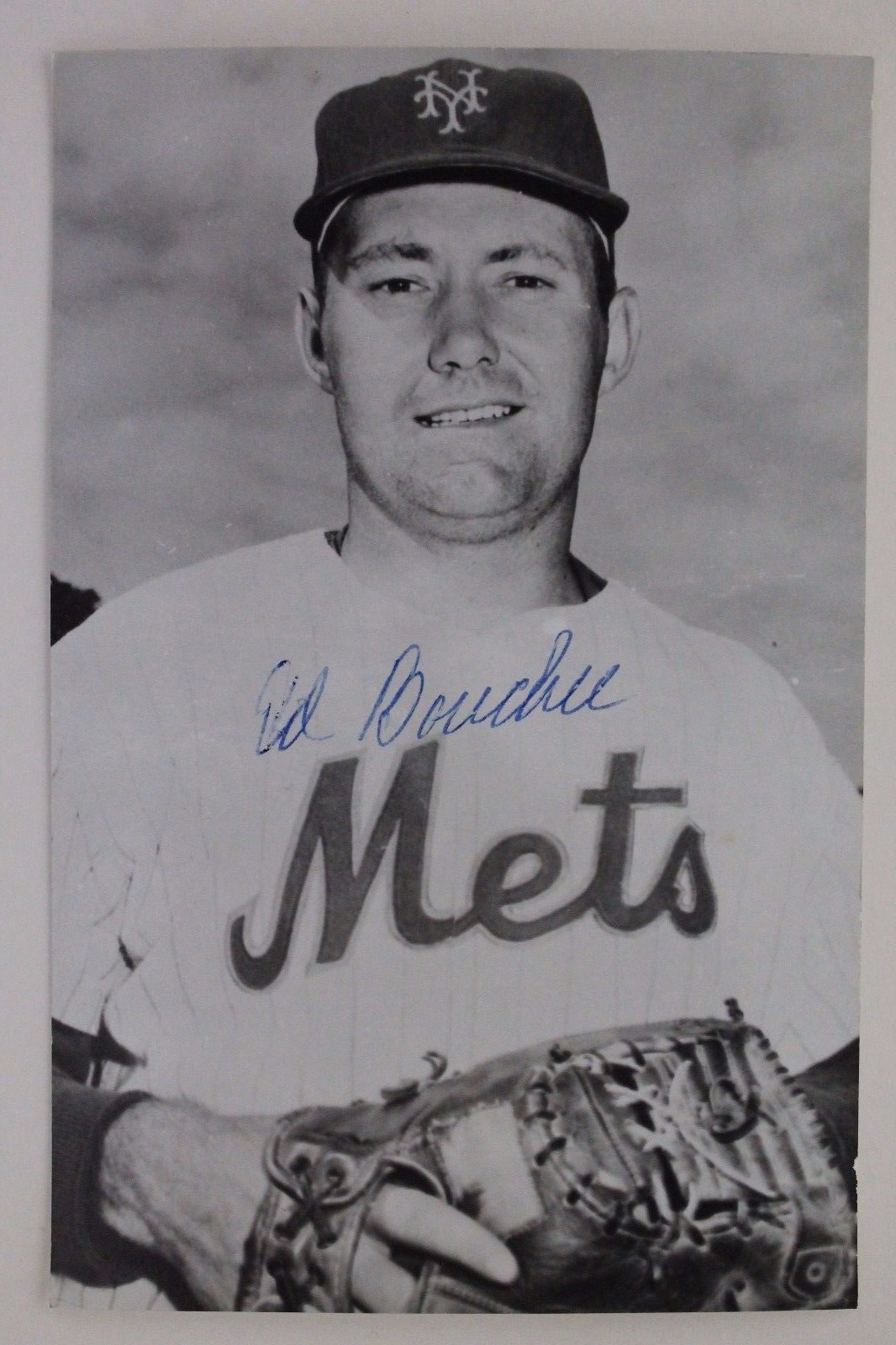 ED BOUCHEE New York Mets Phillies Cubs (d.2013) Autographed 3x5 ...