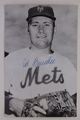 ED BOUCHEE New York Mets Phillies Cubs (d.2013) Autographed 3x5 ...