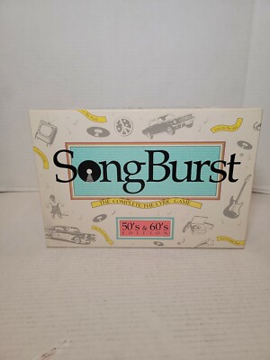Vintage Song Burst Board Game The Lyric 50s 60s Edition Game Night ...