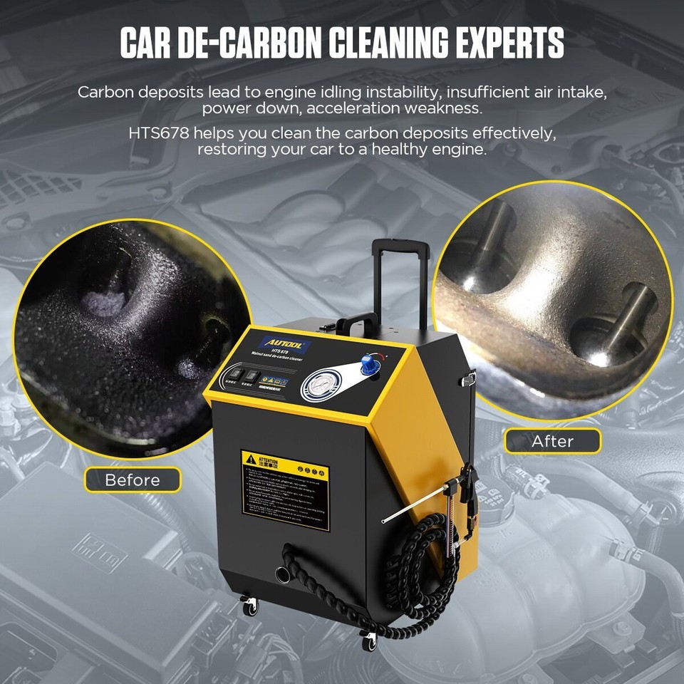 AUTOOL Engine Intake Valve Carbon Cleaner Walnut Sand Blaster Cleaning ...