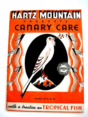 Vintage "Hartz Mountain Products" for "Canary" Care & "Tropical Fish ...