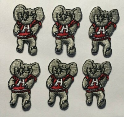 Alabama patches Crimson Tide big Al elephant iron on patches 1.25" tall ...