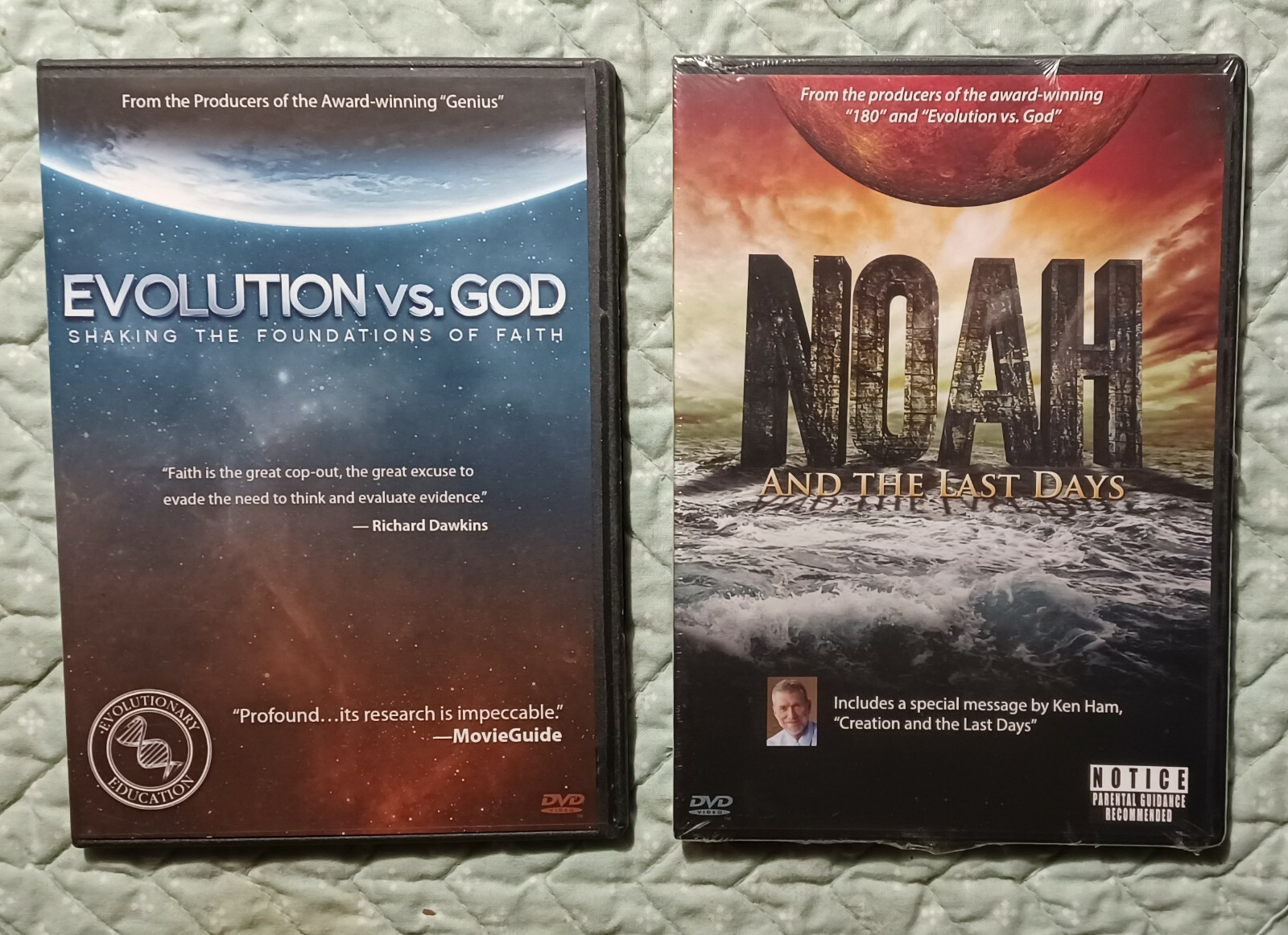 2 DVD Lot: Noah & the Last Days / Evolution vs God Shaking Foundations ...