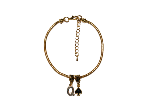 Hotwife Queen Of Spades Gold Euro Anklet Cuckold BBC Ankle Chain QOS ...