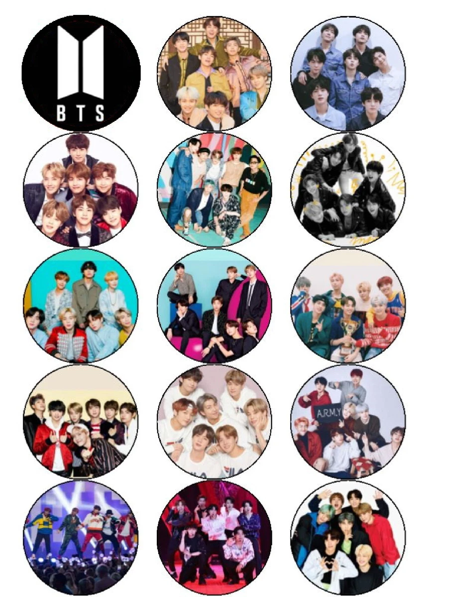 Printable BTS Cupcake Topper Bts Sticker Bts Cake Topper UK, 51% OFF