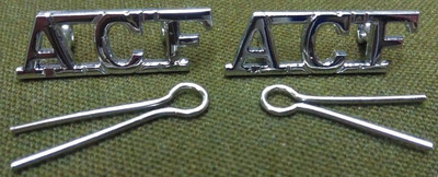 Genuine British "ACF" Chrome Army Cadet Force Shoulder Title Badges ...