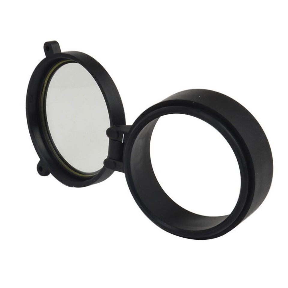 2x Flip Up Scope Covers Rifle Scope Protect Objective Cap Lens Cover ...