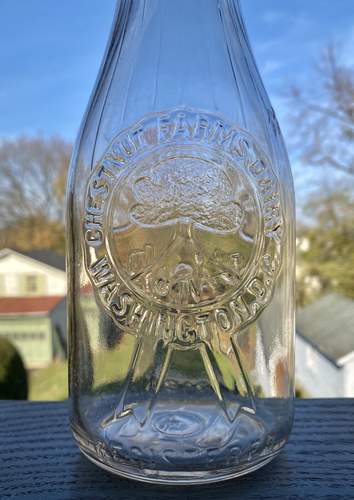 Chestnut Farms Dairy Washington DC quart milk bottle 1933 picture ...