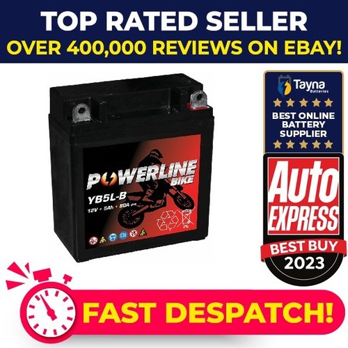 YB5L-B AGM Powerline Motorcycle Battery 12V 5Ah YB5LB GEL | eBay