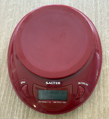 Salter Digital Kitchen Scale Red 11 Pound Capacity (Needs Batteries) | eBay