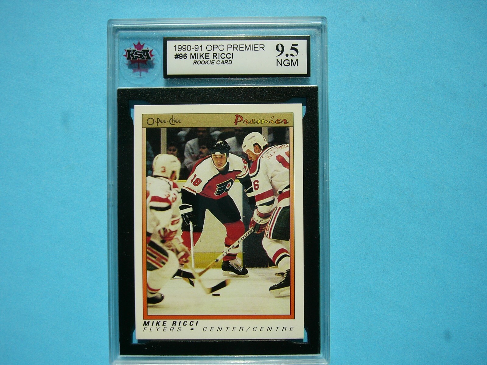 1990/91 O-PEE-CHEE PREMIER NHL HOCKEY CARD #96 MIKE RICCI ROOKIE KSA 9. ...